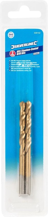 Silverline Hss Boor Met Titanium Coating 2 Pk 6 Mm