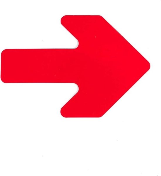 Pijl - Rood 130 x 190 mm Anti-slip-vloersticker | bol.com