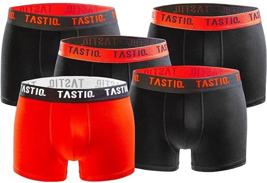 Tastic boxers black red mix 5-pack giftbox, s s | bol