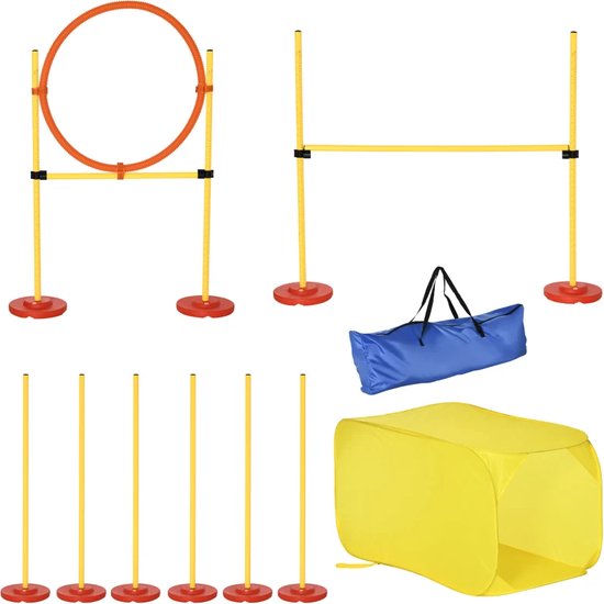 TRUUSK Dog Agility Set Met 4 Obstakels Rood+Geel | bol