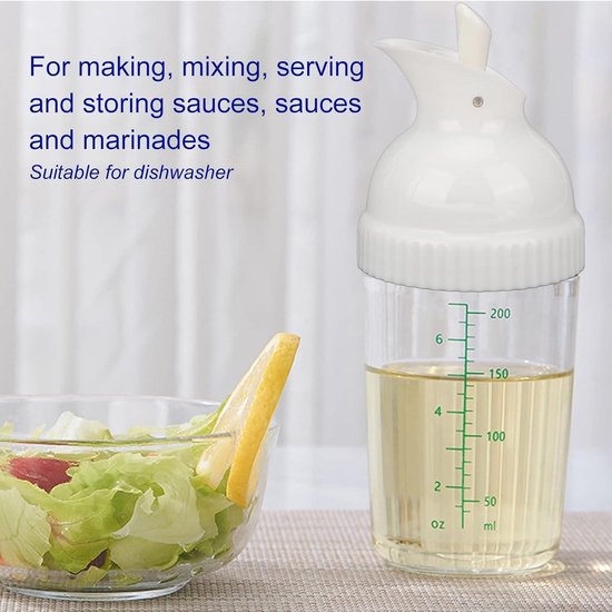 Saladedressing Shaker 3-pack 200 Ml - Zelfgemaakte Saladedressing Mixer ...