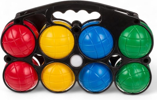 Boccia speelset - Familie - 8 kunststof ballen - Heldere kleuren - Ø 7 ...