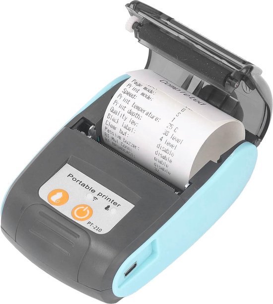 Bonprinter - Kassabonprinter - Kassabon - Kassa Printer - Met Opbergtas - Blauw -... | bol