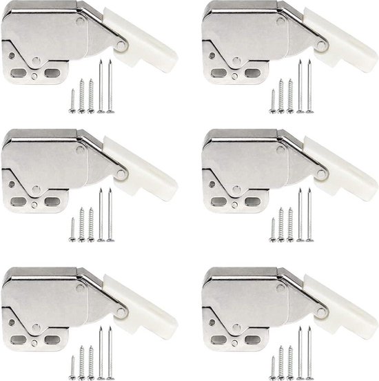 6 Pcs Mini Spring Snapper Snap Lock Furniture - Door Latch with Screws ...