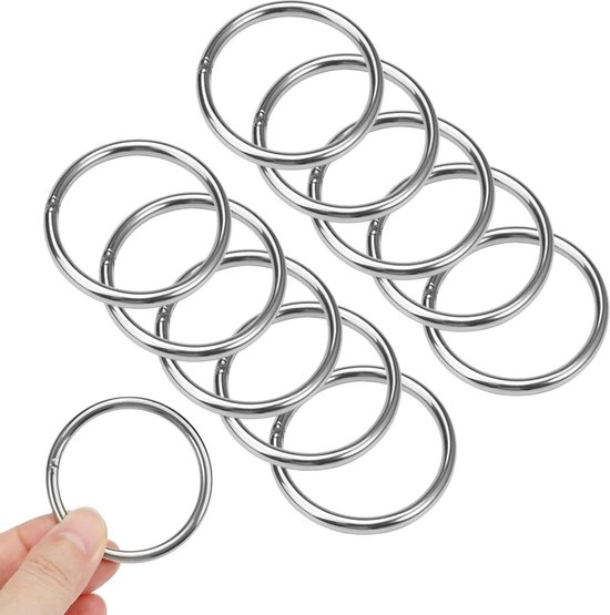 O-ring metaal 50 mm ringgespen - ronde karabijnhaak veeropening ...