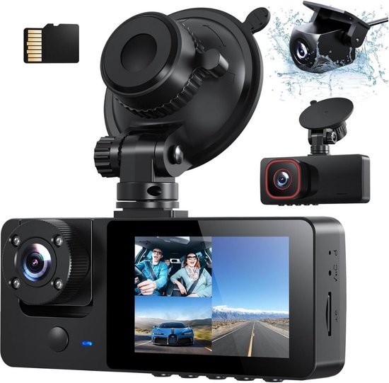 Dual Dashcam - Dashcam Voor Auto 1080p - Voor en Achter Camera ...