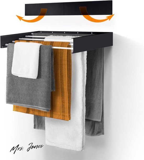Mrs. Jones Urban Nouk Droogrek wandmontage intrekbaar inklapbaar wasrek ...