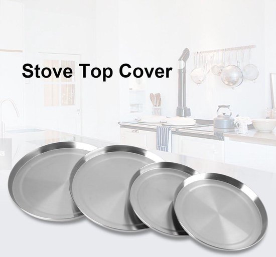 Set van 4 roestvrij stalen hobcovers - hob protector covers - content ...