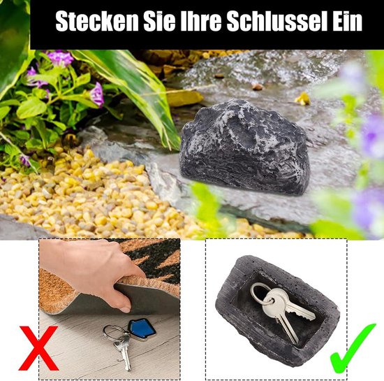 Grote mountain steen met geheim vak - Grotere grootte kunststeen voor ...