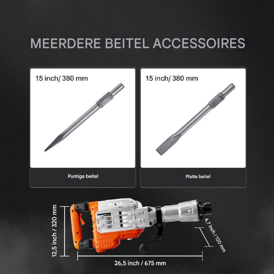 Zware beton breker - Jack hamer - Drilboor - Sloophamer - Boorhamer | bol