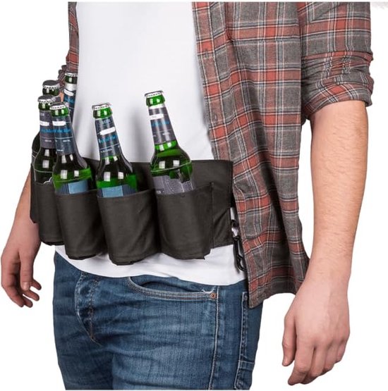 JGS ® Handige Dubbele Biergordel met Flessenopener voor Onderweg en ...