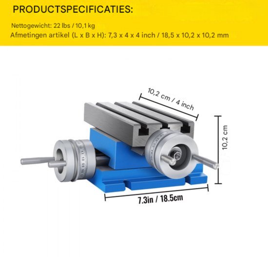 Milling Machine - Cross Slide Worktable - Sliding Workholding | bol