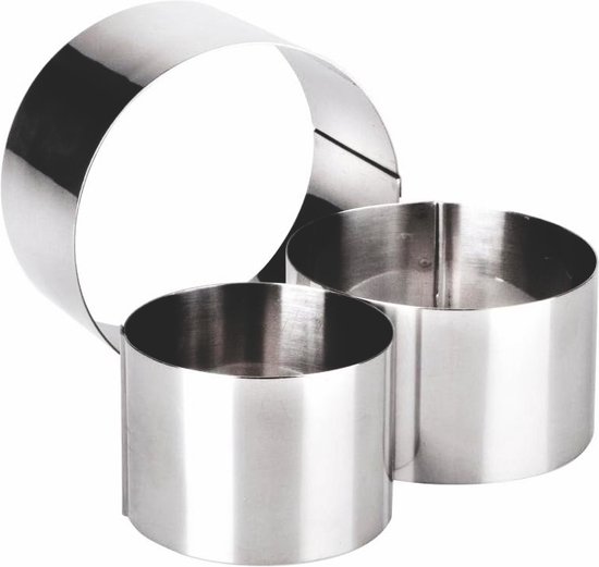 Clasica Dessertring Taartring Rond - 12 Cm Diameter, 6 Cm Hoog ...