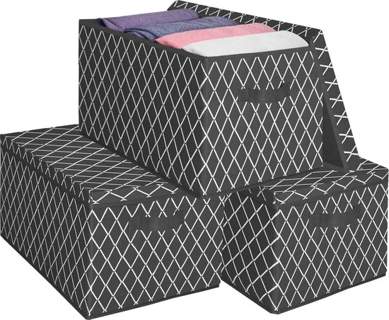 La'Moussawi ® Handige Vouwbare Opbergdozen Set met Deksel voor ...