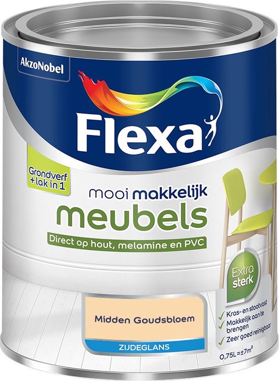 Flexa - Mooi Makkelijk Meubels Zijdeglans - Midden Goudsbloem ...