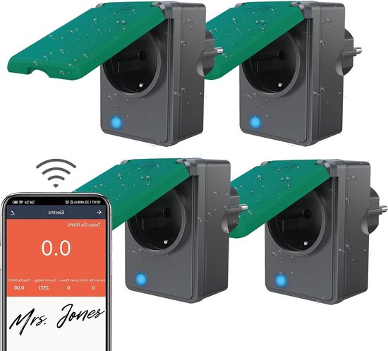 Mrs. Jones WLAN stopcontact voor buiten waterdicht mini smart plug met ...