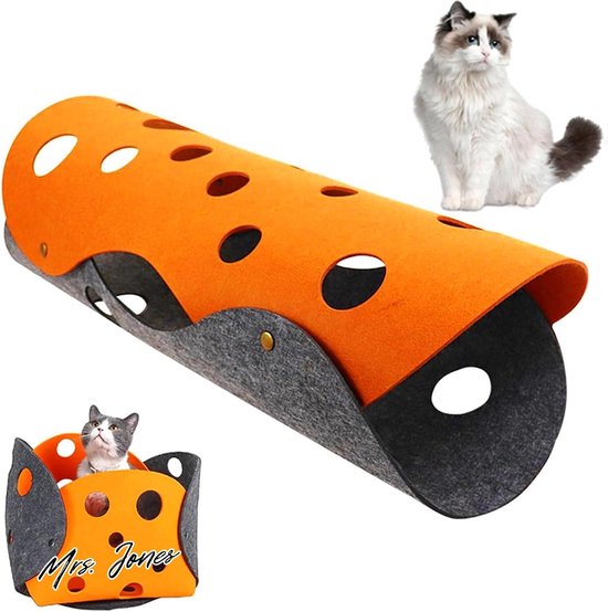 Mrs. Jones Signature Series Kattentunnel van vilt - Afneembaar ...