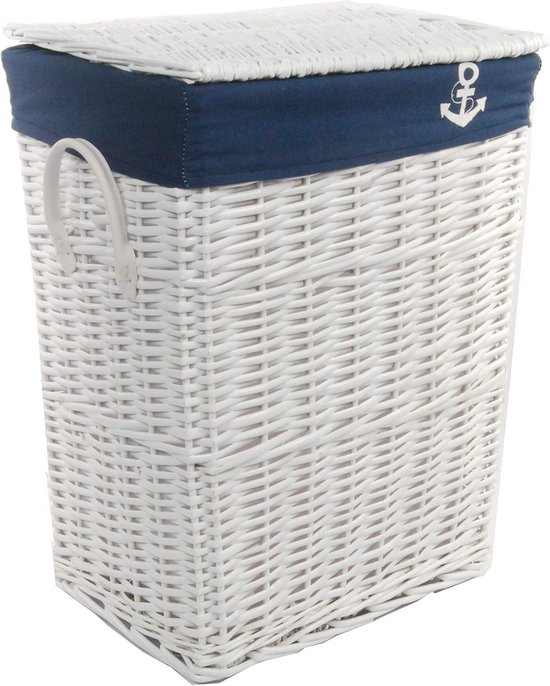 Ronde Wasmand van Wilgentenen met Marine Sfeer | bol