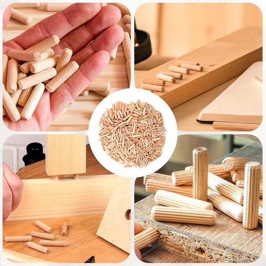 Houten Deuvelset 1100 Stuks - 6mm, 8mm, 10mm - Voor Meubels en ...