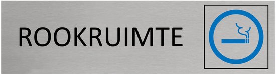 CombiCraft aluminium deurbordje Rookruimte - 165 x 45 mm met tape | bol