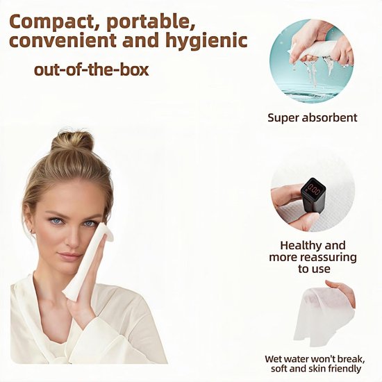 20x Gecomprimeerde Wegwerphanddoeken - Uitvouwbaar & Herbruikbaar voor ...