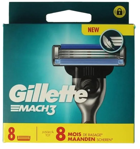 Gillette Mach3 Base Scheermesjes Voor Mannen - 8 stuks | bol