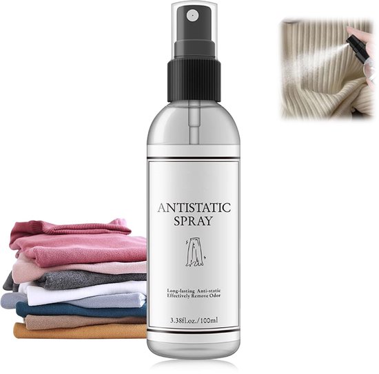 Anti-static spray, 100 ml, electrostatic spray, reduces static charge ...