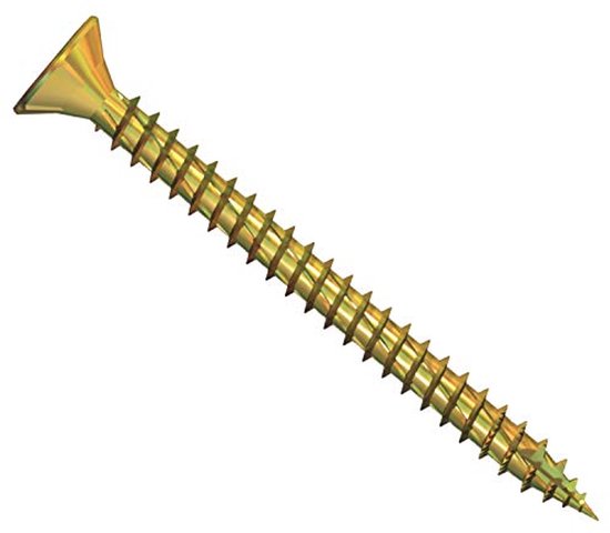 Universele schroeven 4,0 x 45 mm TX 20 Voldraad Geel Verzinkt 500 Stuks ...
