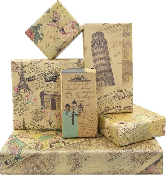 Vintage Franse Parijs Eiffel Toren Arc de Triomphe Leaning Tower of ...