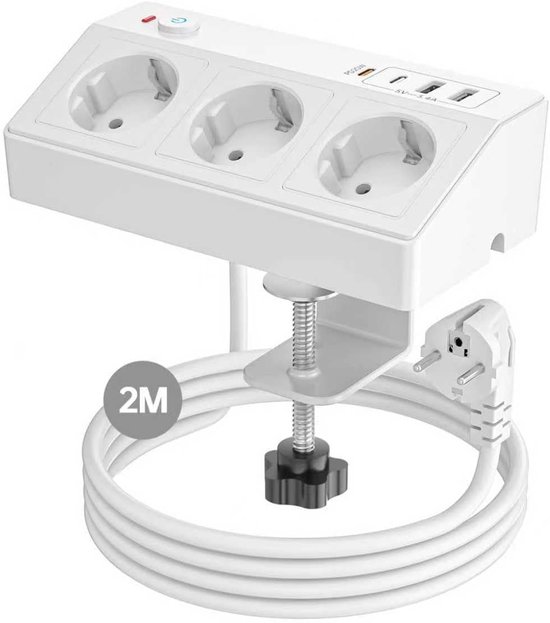 StayPowered Tafelstopcontact - Ultime Oplossing voor Uw Bureau - 7-in-1 ...