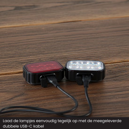 R2B Fietslicht Voor en Achter - Fietslamp USB-C Oplaadbaar ...