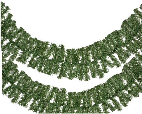 Bellatio Decorations dennenslinger - 2x - groen - 270 x 9,5 cm - PVC ...
