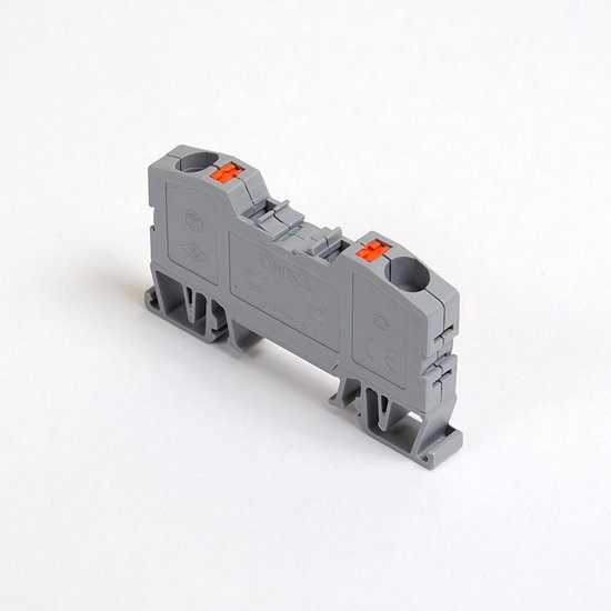 ONKA DIN-rail connector - 6mm2 veerrail klemmenstrook - 1 stuk - grijs ...