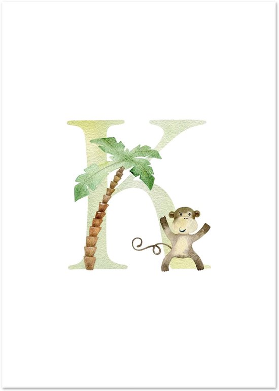 Letter K kindernaam poster kinderkamer A4 21x29.7 cm | bol