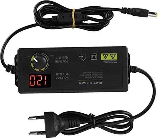 60W 5A 3-12V Adjustable Voltage Motor Speed Control Dimmable Power ...