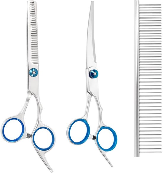 TOVBMUP 3-pack - Schaar - Gebogen schaar - Hondenhaarschaar - Metaal ...
