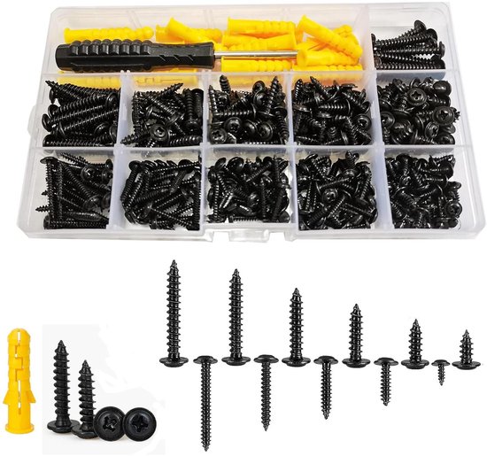 Allecto Premium - Zelftappende Schroeven Set met 350 stuks in diverse ...