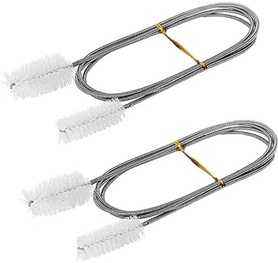 Flexibele slangborstel 162 cm voor buisreiniging - Roestvrijstalen ...