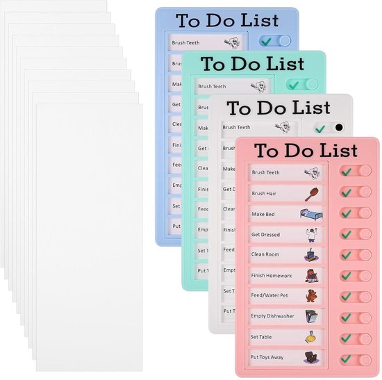 Reusable and removable to-do list board, 4pcs to do list, checklist ...