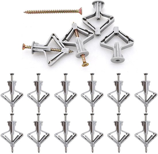 Allecto plus - Set van 50 hollewandpluggen voor gipsplaten en schroeven ...