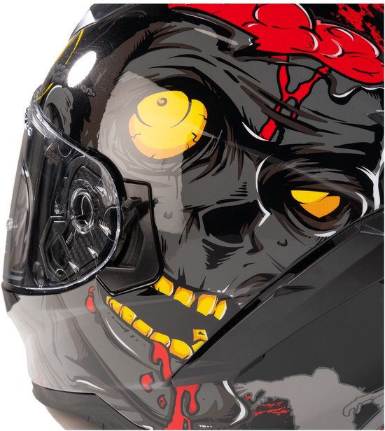 Motor Integraal Integraalhelm EROS NEGAN Zwart/Grijs S van MOTOBLOUZ | bol