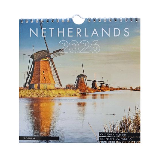Maand kalender klein - 2026 - Netherlands - Popular - 20x20cm | bol