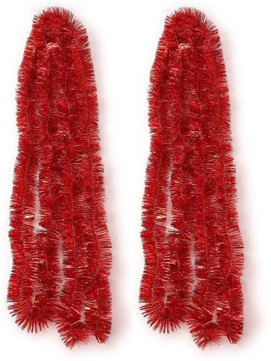 2x inge christmas goods kerstslinger-guirlande - rood - glanzende ...
