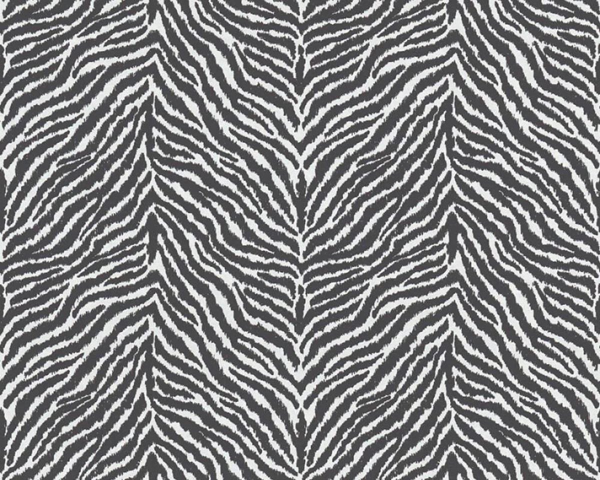 DIERENHUID "ZEBRA" BEHANG - Wit Zwart - Dierenhuid behang - AS Creation ...