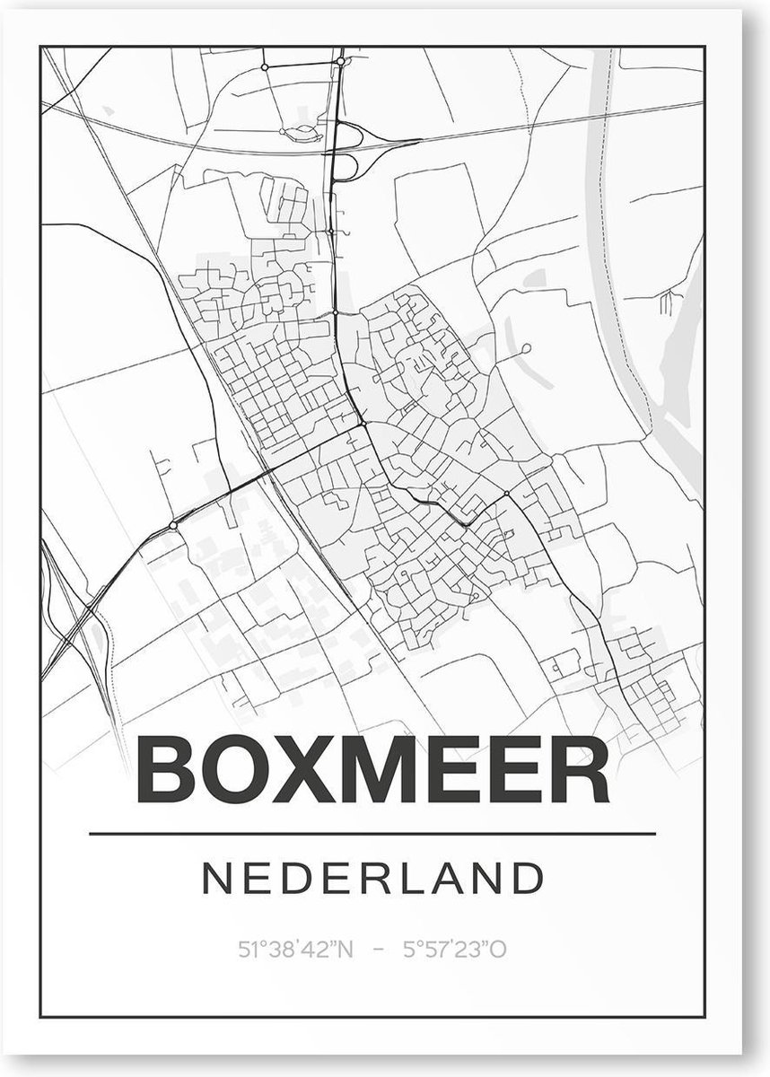 Poster/plattegrond BOXMEER - A4 | bol.com