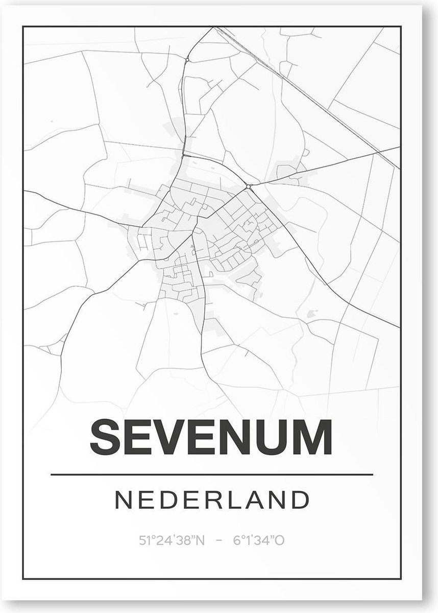 Poster/plattegrond SEVENUM - 30x40cm | bol.com