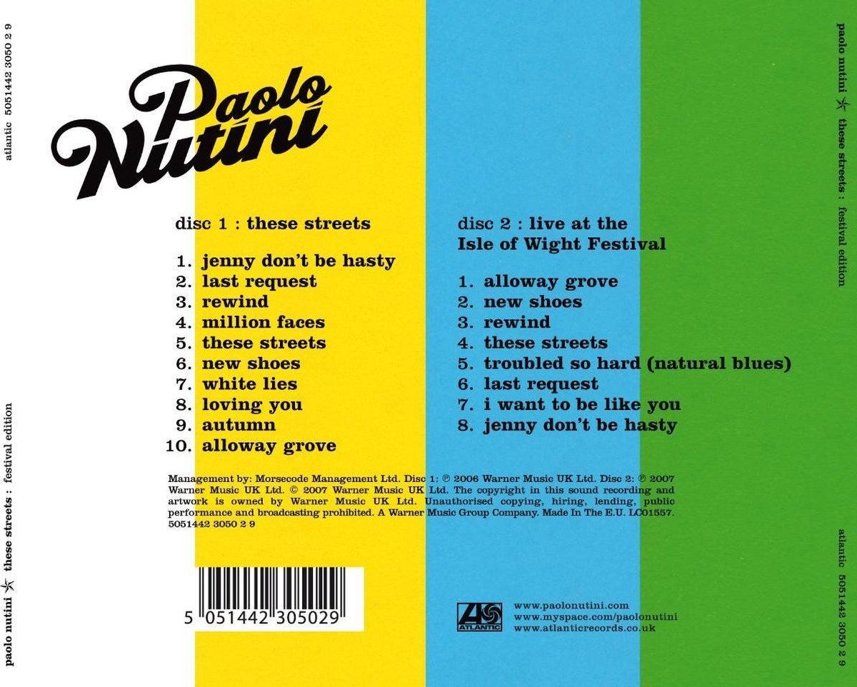 These Streets - Festival Edition, Paolo Nutini | CD (album) | Muziek ...