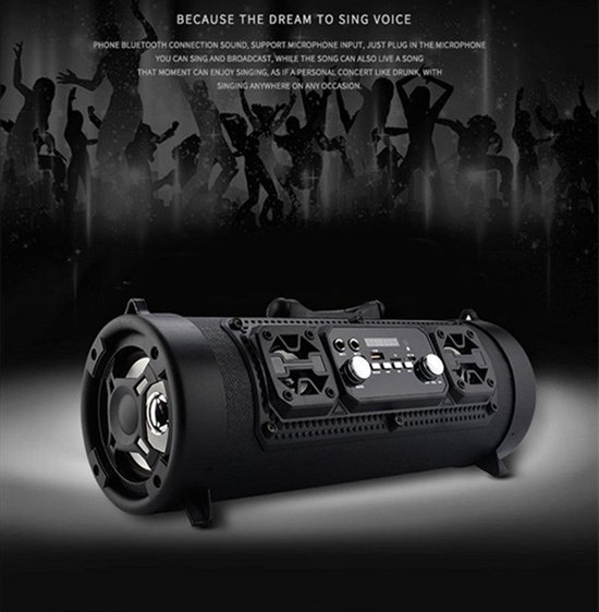 M17 Outdoor Portable Barrel Bluetooth Speaker: 15W subwoofer, wireless ...