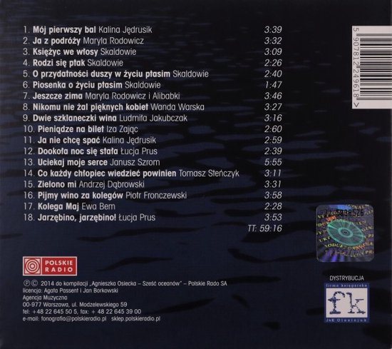 Agnieszka Osiecka: Ocean Popielaty [CD], Agnieszka Osiecka | Muziek | bol