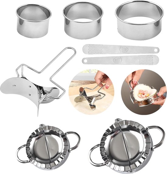 Ravioli Former 8-delige roestvrijstalen knoedel Ravioli Former Set ...